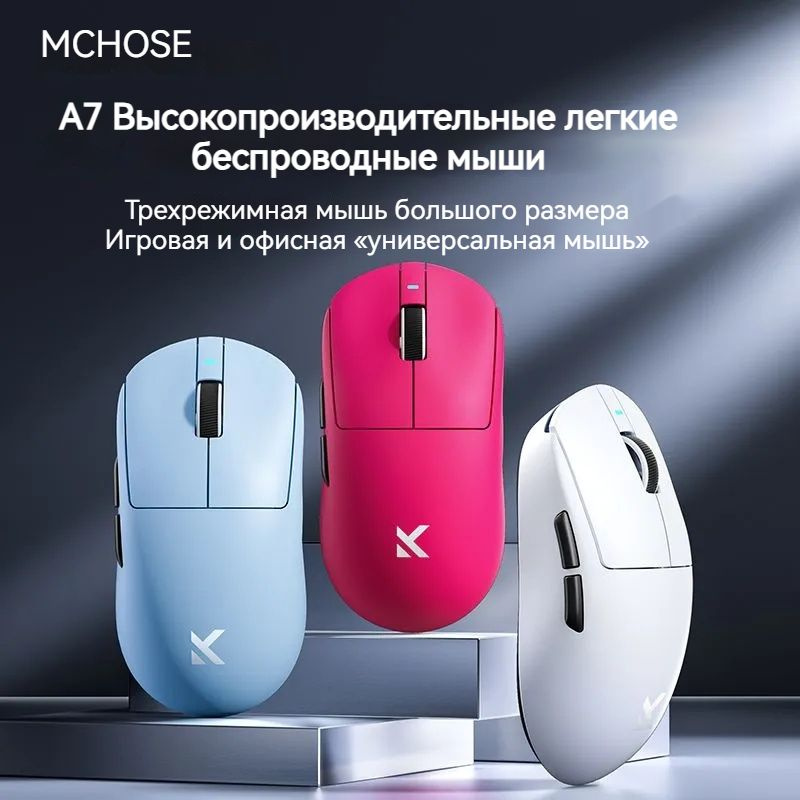 Игровая мышь беспроводная MCHOSE беспроводная A7 , голубой,MCHOSE A7 Ultra купить c доставкой на ...