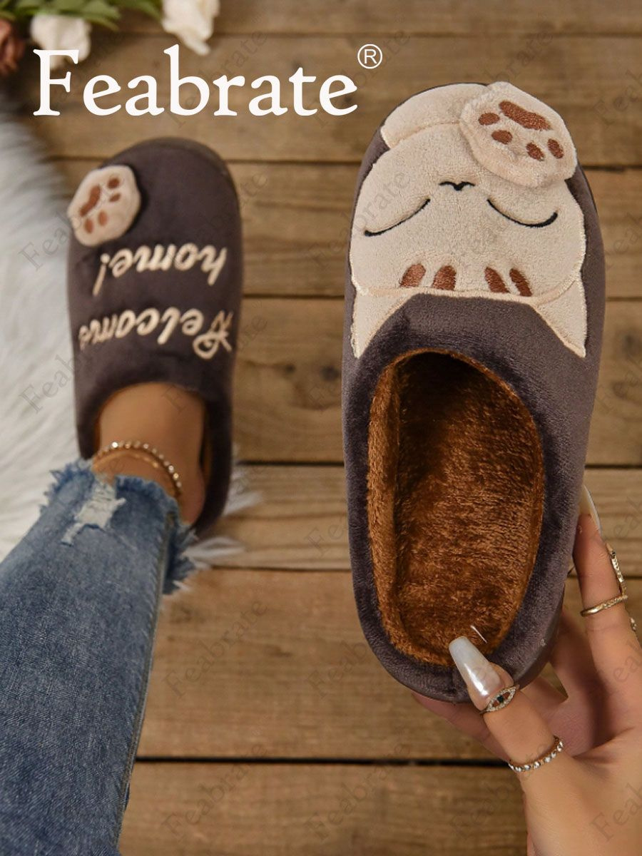 Тапочки Женский, Мужской Feabrate, размер 35, 36 черный Круглый нос На любой сезон купить c ...