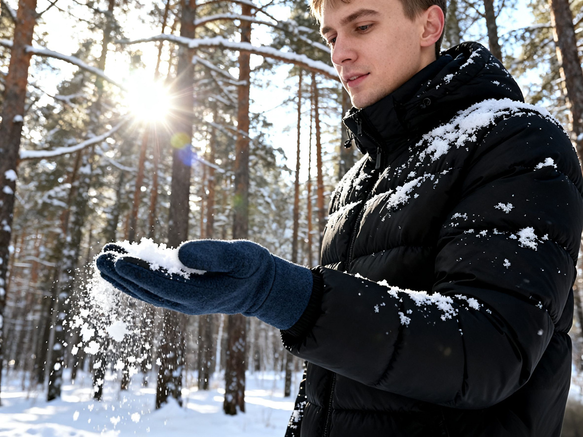 Перчатки OZERO флисовые мужские зимние Черная перчатки M купить на OZON по низкой цене (2971430990)