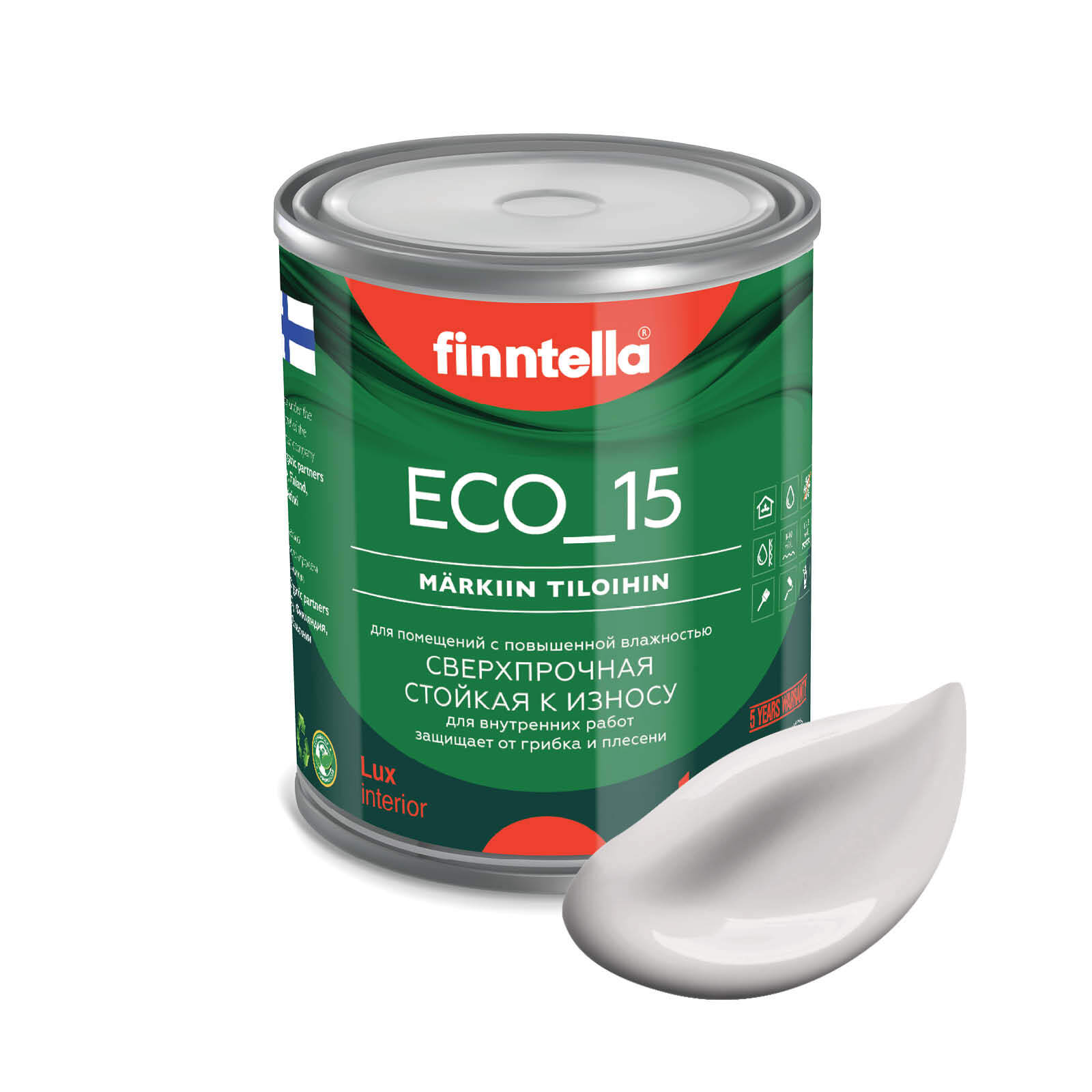 Краска для кухонь и ванных комнат FINNTELLA ECO_15 с полиуретаном ...