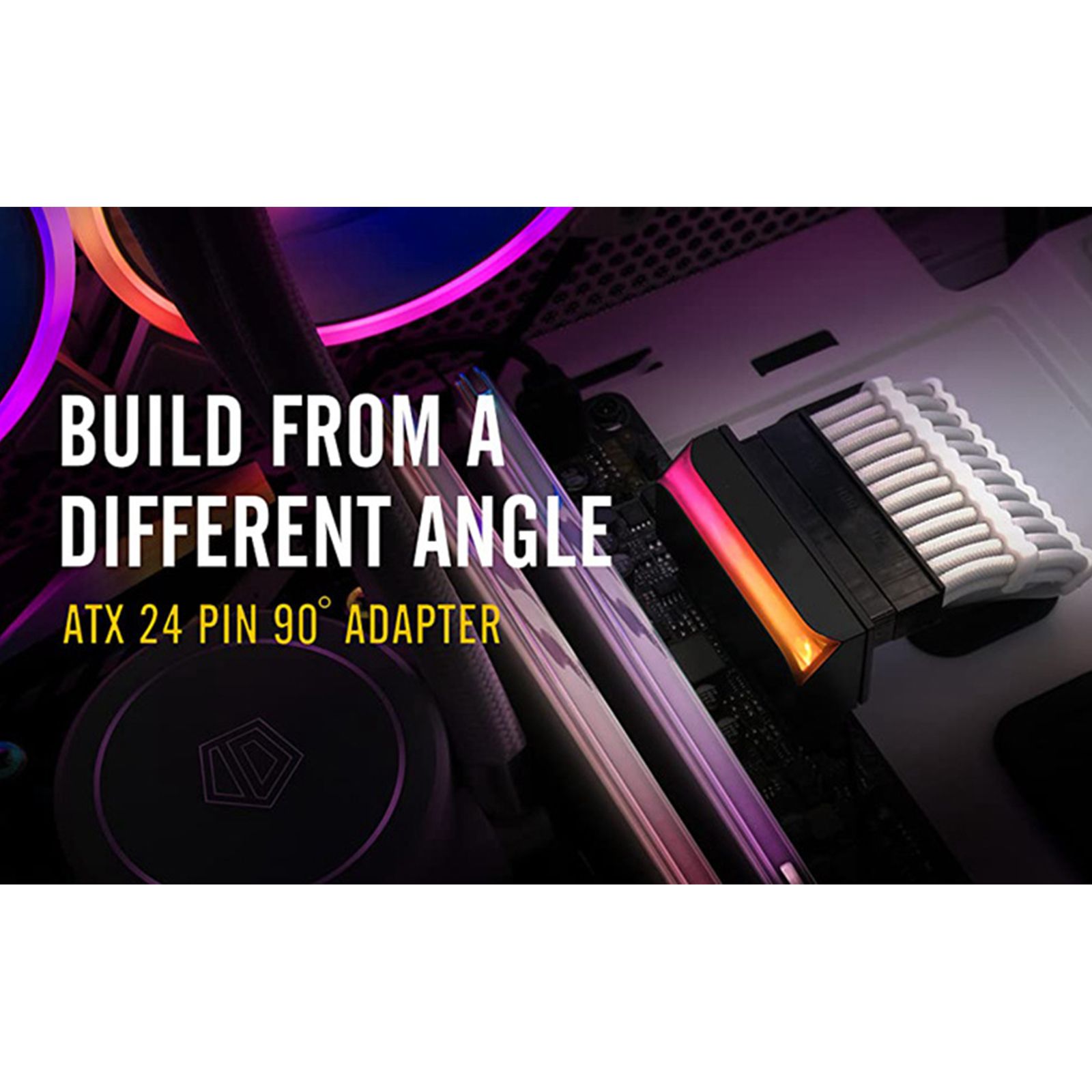 DIY аксессуары для ПК, материнская плата компьютера, источник питания ATX, 24P, поворот на 90 ...