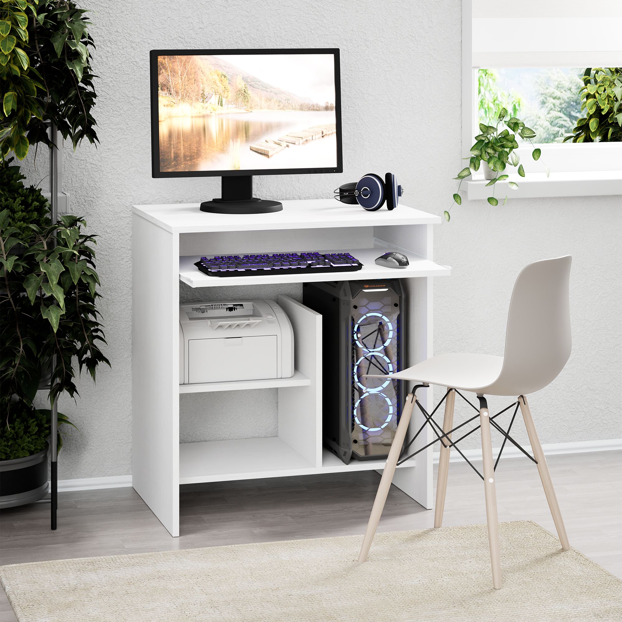 Компьютерный стол Компьютерный игровой стол с выдвижной полкой для ...