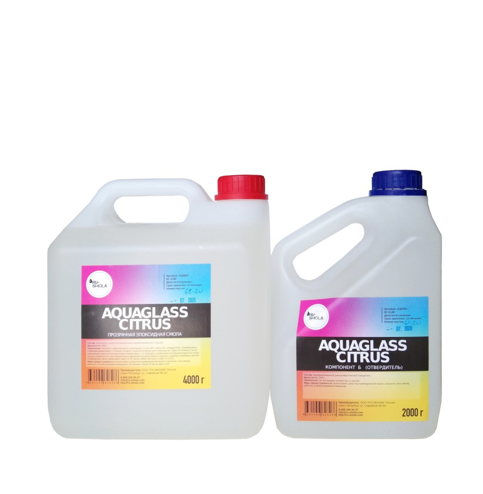 Эпоксидная смола для творчества AquaGlass Citrus 6000 (прозрачная ...
