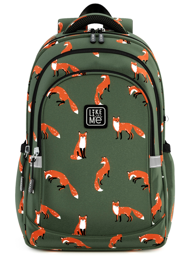 Рюкзак школьный Like.Me School Лисы хаки купить на OZON по низкой цене ...