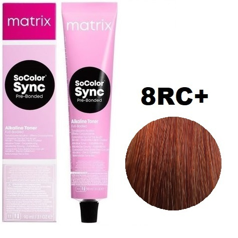 Matrix Color Sync Крем-краска для волос 8RC+ светлый блондин красно ...