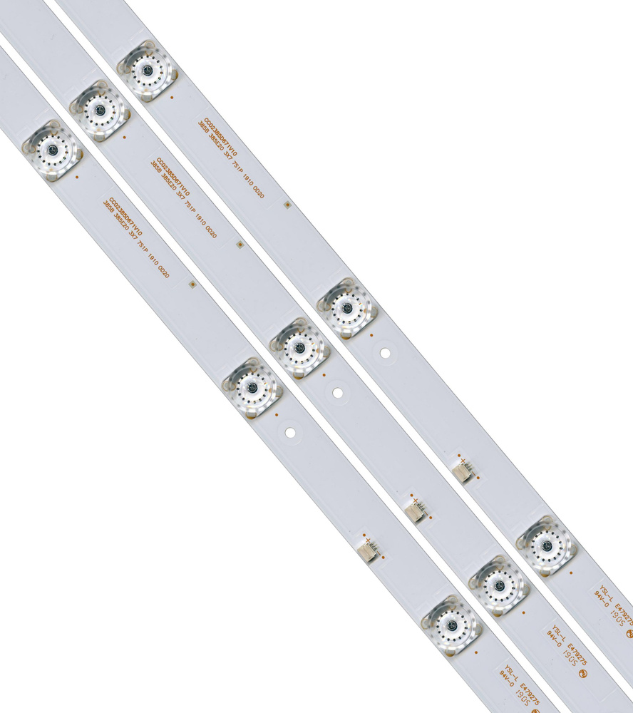 LED-подсветка CC02385D671V10 (комплект 3 планки) CC02385D671V07 DEXP H39D8100Q Hi 39HT101X BBK ...