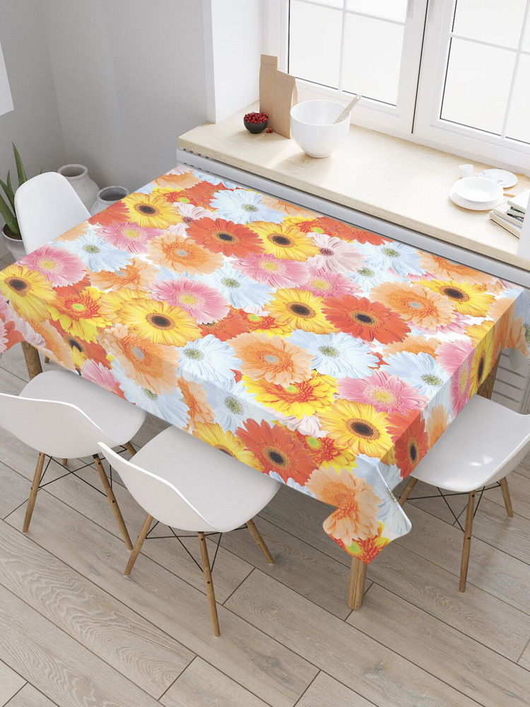 Прямоугольная водоотталкивающая тканевая скатерть на стол JoyArty с рисунком "Натуральные ...