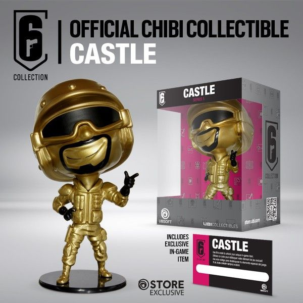 Фигурка Ubisoft Chibi Rainbow Six Collection Siege CASTLE Gold Майлз ...