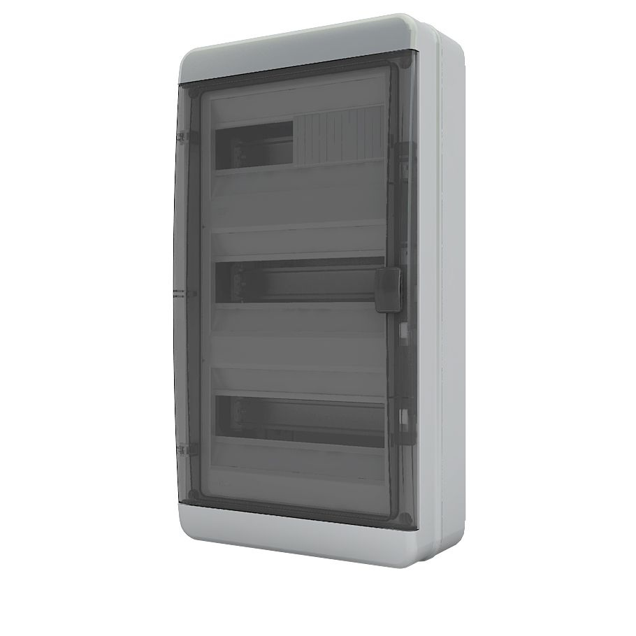 Щит навесной Tekfor , 36 мод., IP65, прозрачная черная дверца (типа ЩРН-П-36) TEKFOR BNK 65-36-1 ...