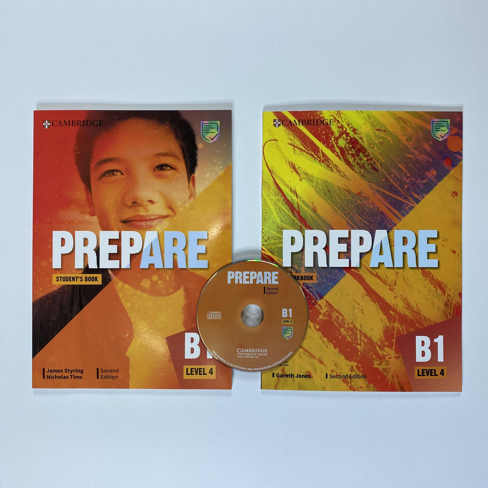Prepare B1 level 4 Second Edition, Student book + workbook + CD ( учебник, раб.тетрадь и диск ...
