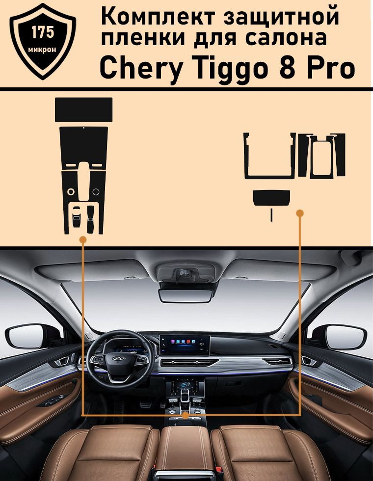 Chery Tiggo 8 Pro/Чери Тигго 8 про/ защитная пленка для консоли+ ГУ ...