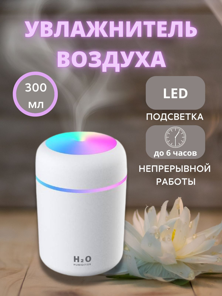 Увлажнитель воздуха с подсветкой, ультразвуковой - купить с доставкой ...