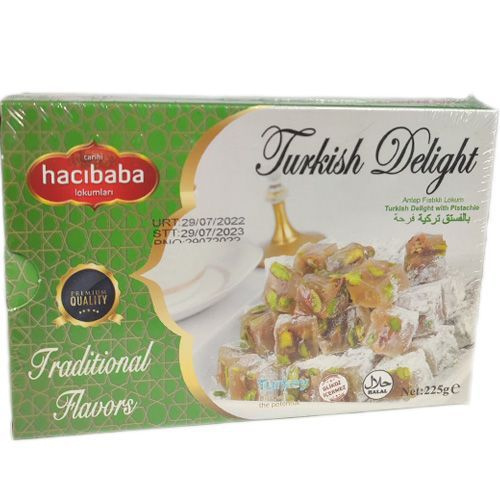 HACIBABA Рахат лукум с фисташками 225 гр - купить с доставкой по ...