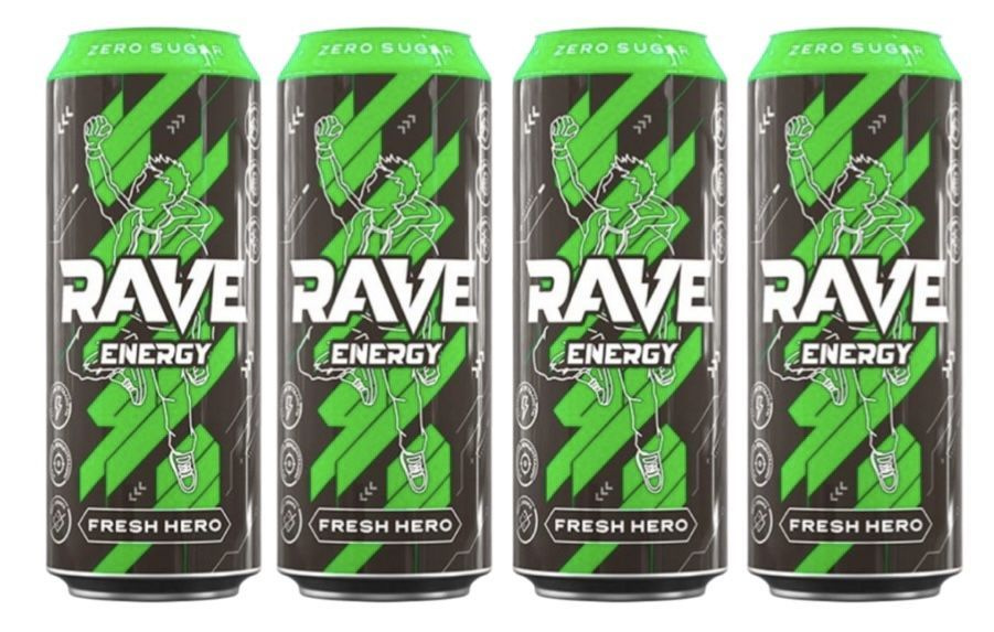 Напиток энергетический Rave Energy Fresh Hero 500 мл х 4 шт - купить с ...
