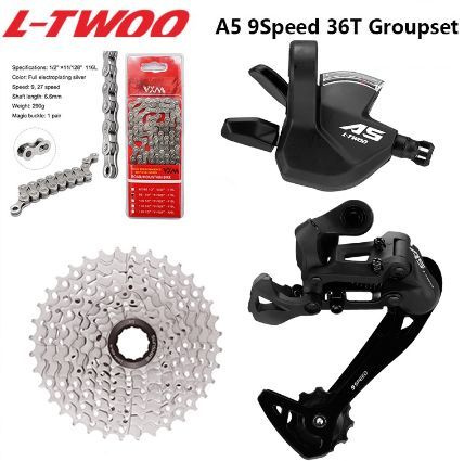 LTWOO A5 Групповой набор 9 скоростей, переключения рычаг, Sunshine кассета 9S 36T, VXM ...