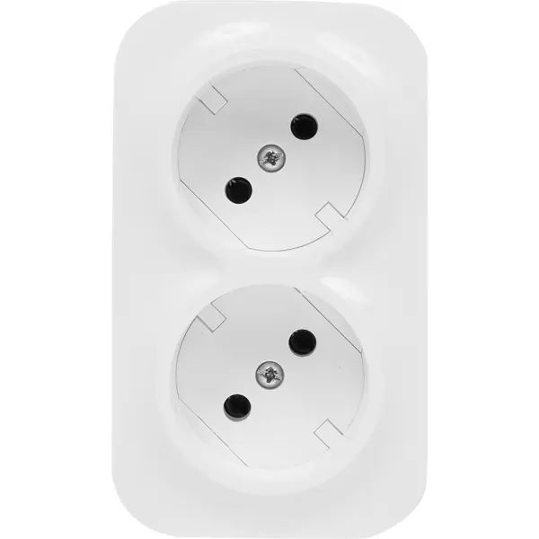 Розетка двойная накладная Legrand без заземления, цвет белый - купить ...