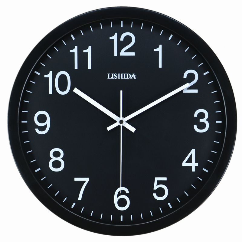 Черные настенные часы современные бесшумные настенные часы для спальни купить по низкой цене в