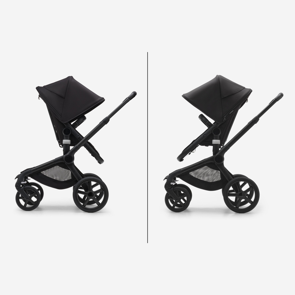 Коляска 2 в 1 Bugaboo Fox 5 Black/Midnight Black/Misty White (серо ...