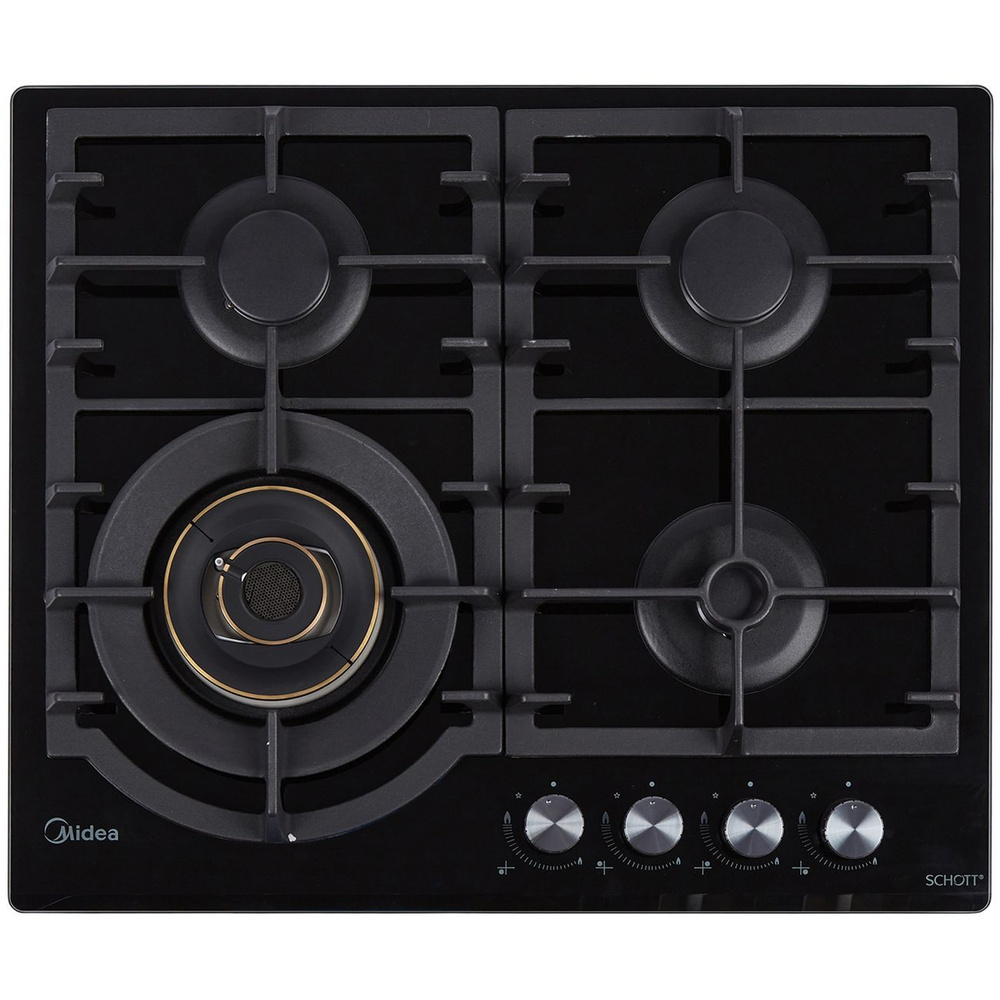 Встраиваемая газовая панель независимая Midea MG696VGB купить по низкой ...