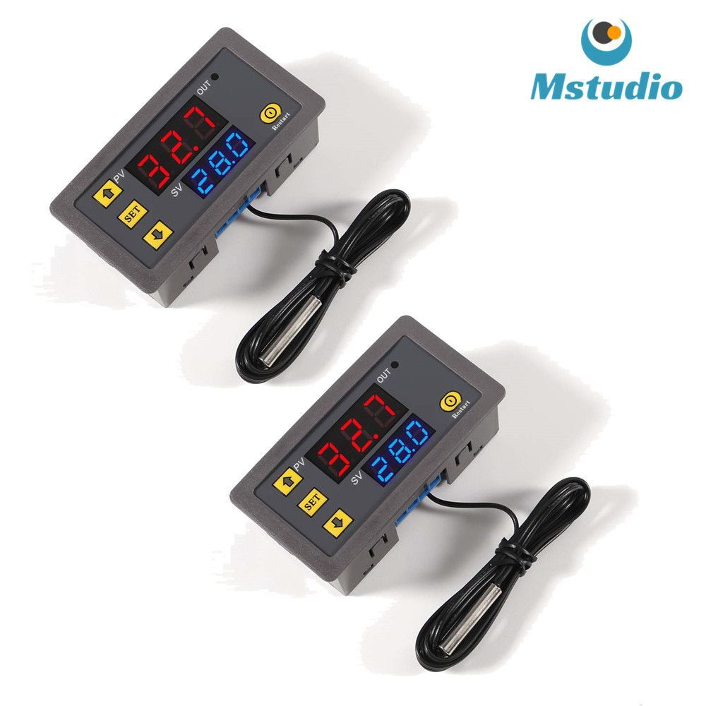 2 шт Регулятор температуры, W3230 DC 24 В термостат с цифровым дисплеем ...