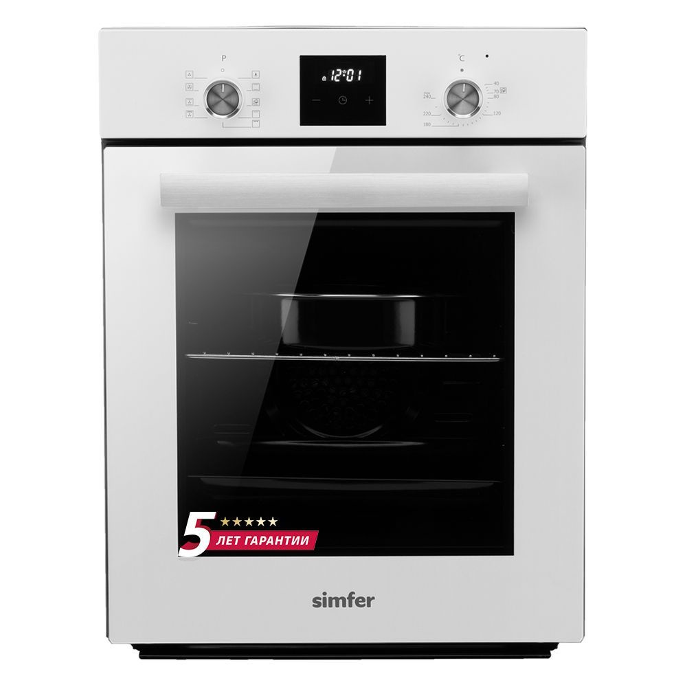 Духовой шкаф электрический встраиваемый 45см Simfer, 9 режимов, ГРИЛЬ, 3D КОНВЕКЦИЯ, подсветка ...