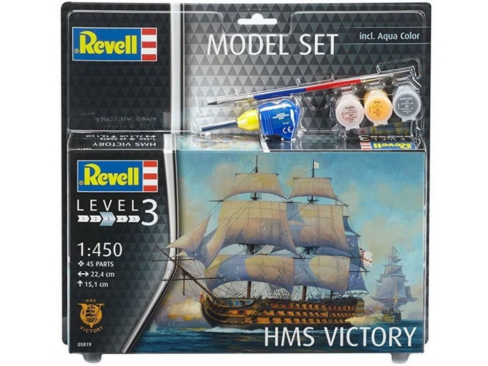 Сборная модель судна Revell HMS Victory Model Set, масштаб 1/450 ...