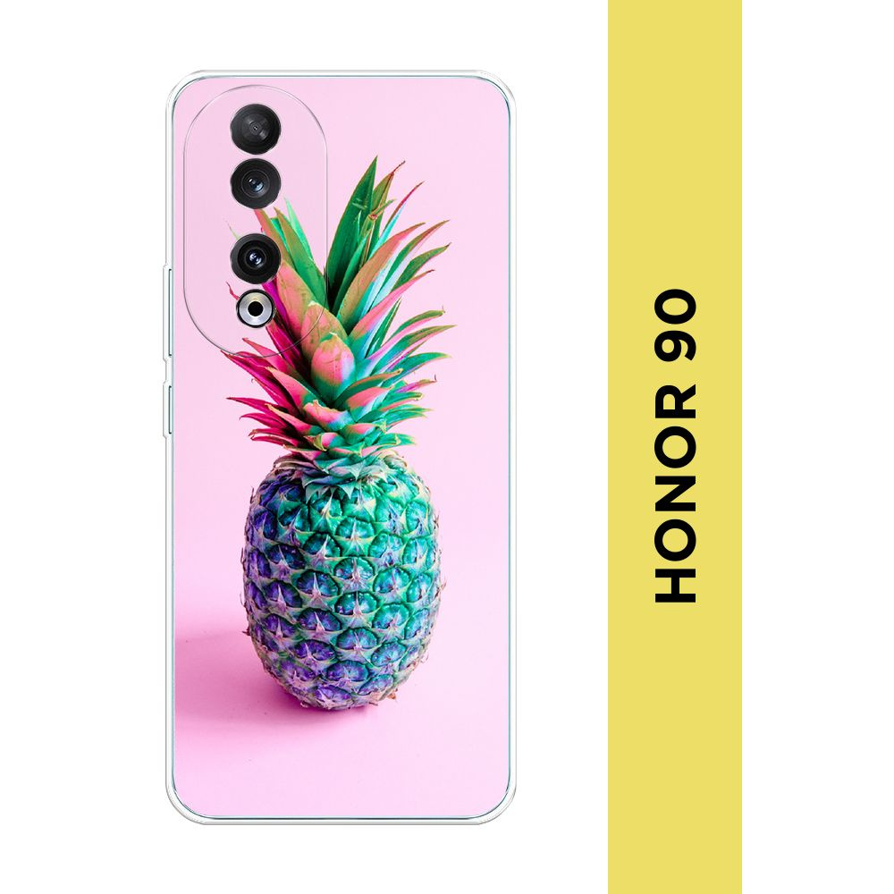 Силиконовый чехол на Honor 90 / Хонор 90 "Разноцветный ананас" - купить с доставкой по выгодным ...