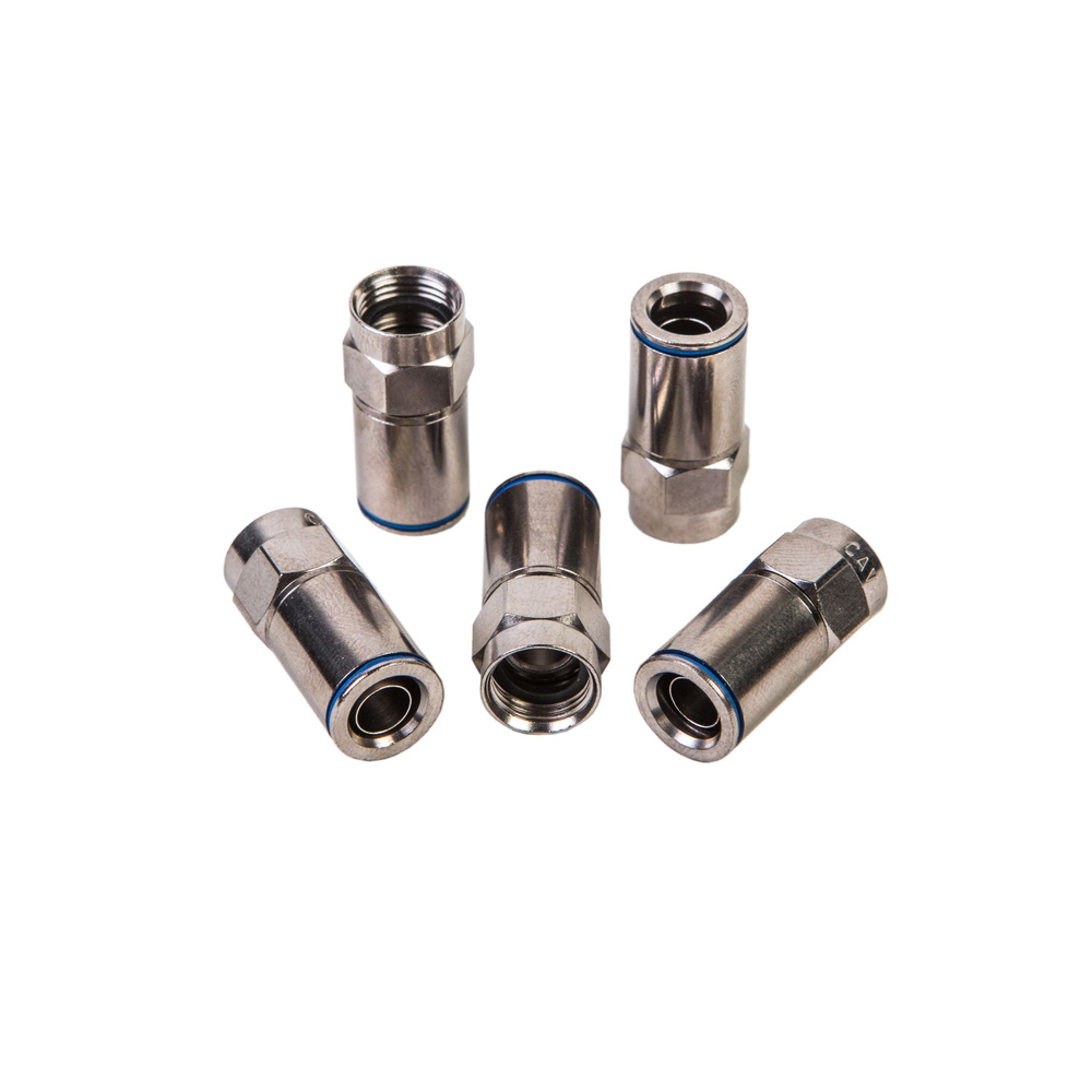 F разъем Cavel коннектор самообжимной штекер на антенный кабель для телевизора 10 шт купить