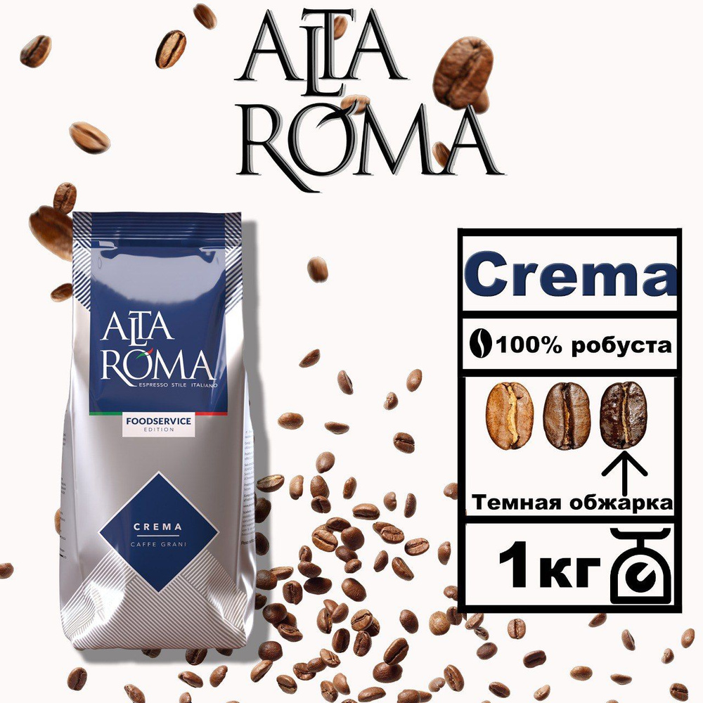 Кофе в зернах Alta Roma Crema 1 кг - купить с доставкой по выгодным ...