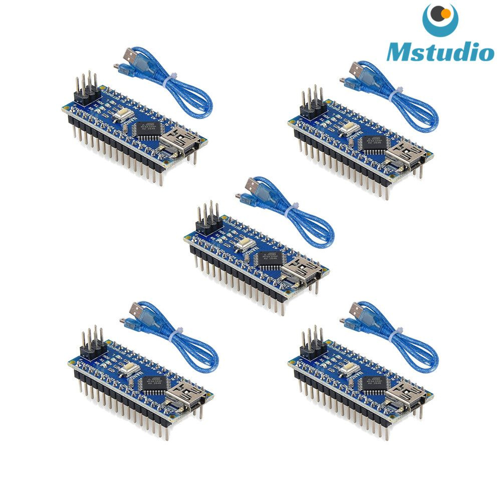 5 шт Плата Arduino Nano V3 0 Atmega328p Ch340 Mini Usb запаянная