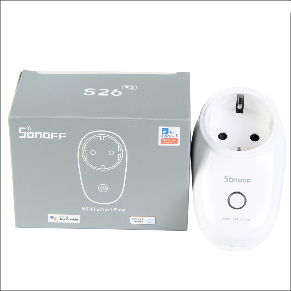 Wi-Fi умная розетка SONOFF S26 R2 EU 16 ампер-hj - купить с доставкой по выгодным ценам в ...