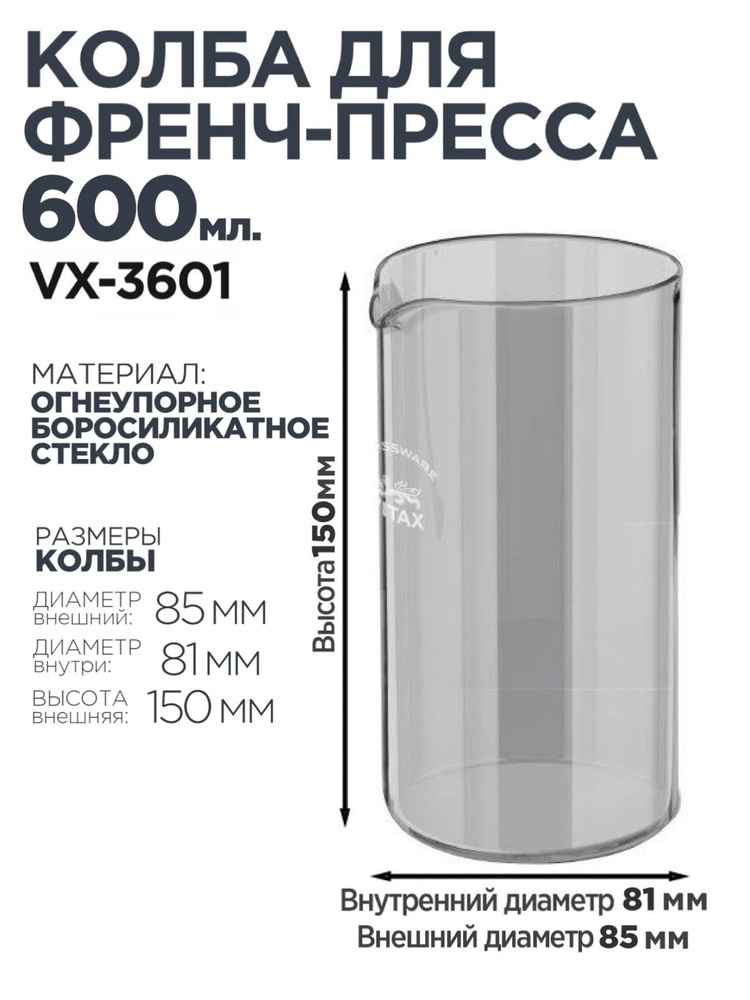 Колба для Френч-пресса и заварочного чайника - купить с доставкой по ...