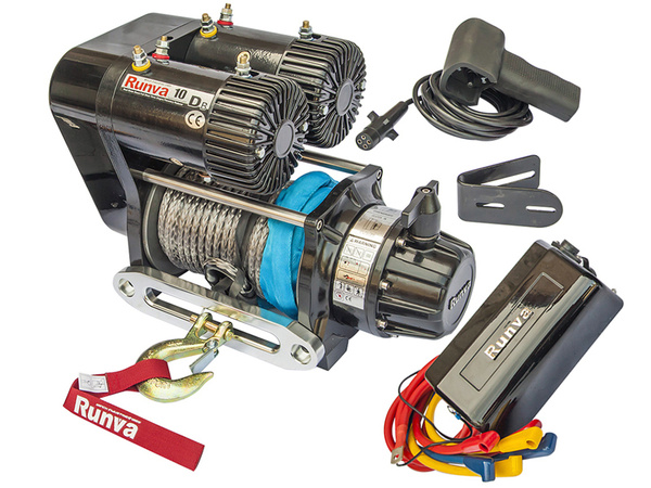 Лебедка Runva EWS 10000 SR 2-х моторная, 4545 кг, 12V, синтетический ...