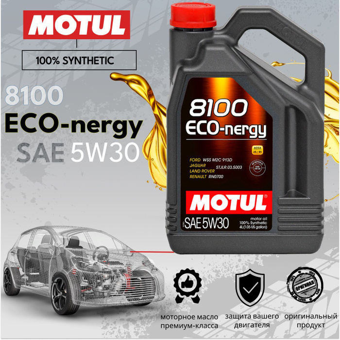 Масло моторное MOTUL 8100 ECO-NERGY 5W-30 Синтетическое - купить в ...