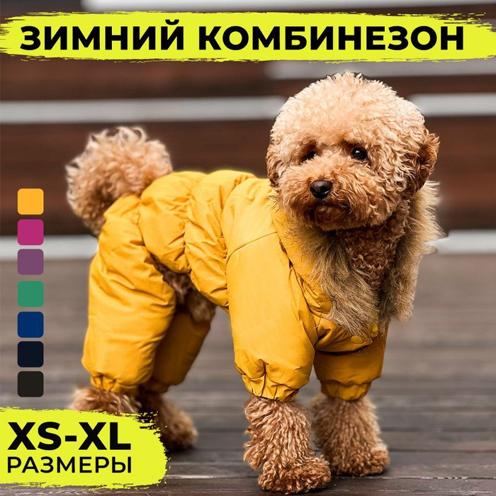 Зимний комбинезон для собак мелких пород, зимняя одежда для животных ...