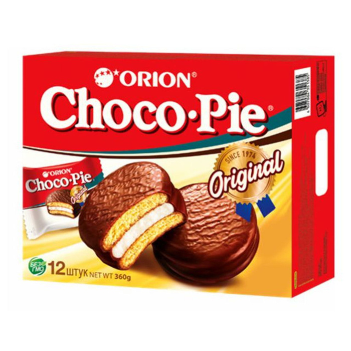 Печенье Orion Choco Pie бисквитное с маршмеллоу в шоколадной глазури