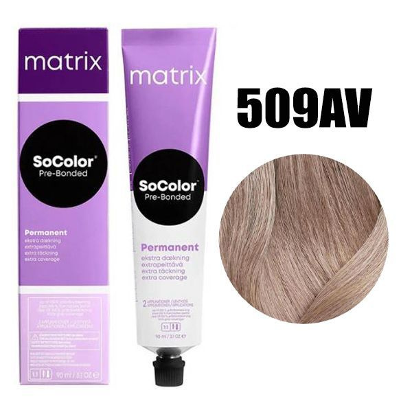 Matrix SOCOLOR Extra Coverage 509AV Крем-краска для зрелых волос Очень ...