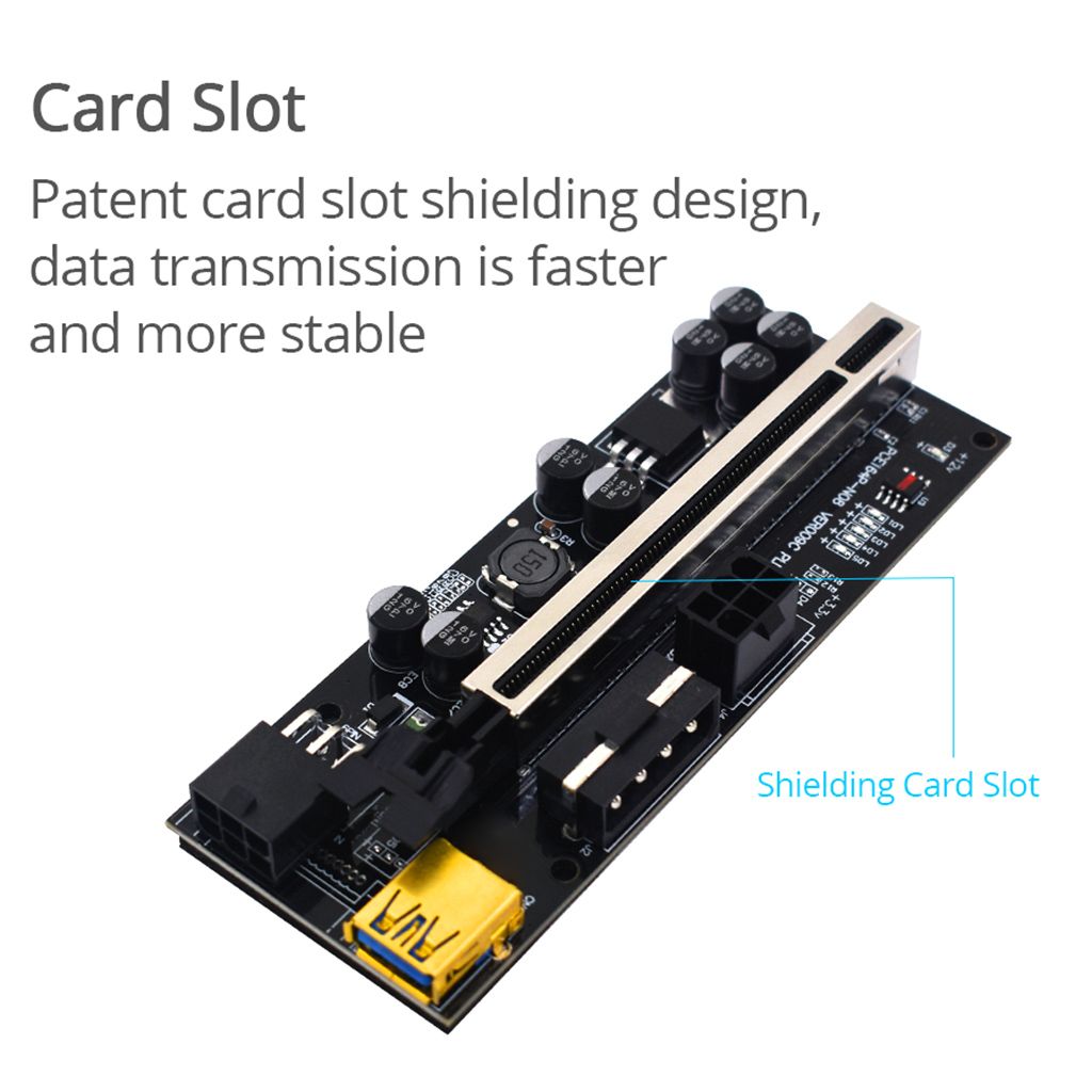 PCIE Riser 009C Plus Адаптер удлинительного кабеля для видеокарты ...