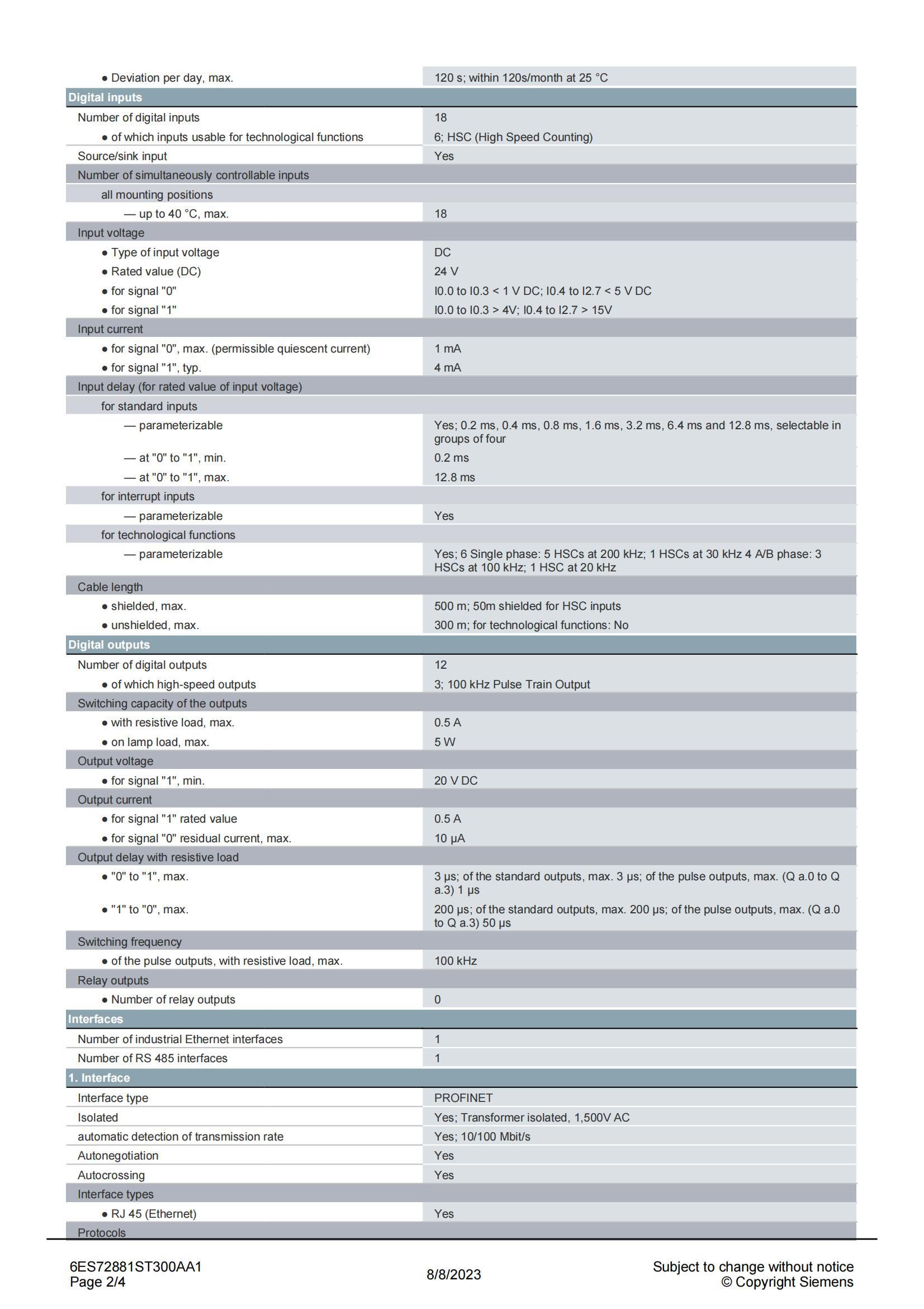 6ES7288-1ST30-0AA1 simatic S7-200 SMART, процессор ST30, стандартный ...