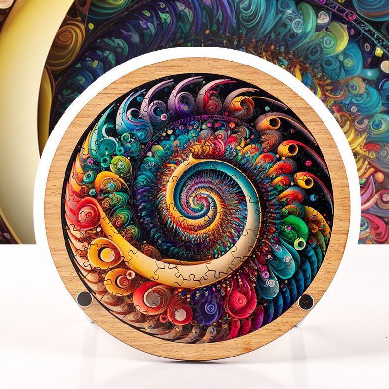 Деревянный пазл для взрослых и детей/таинственная спираль подарок 13 см ...