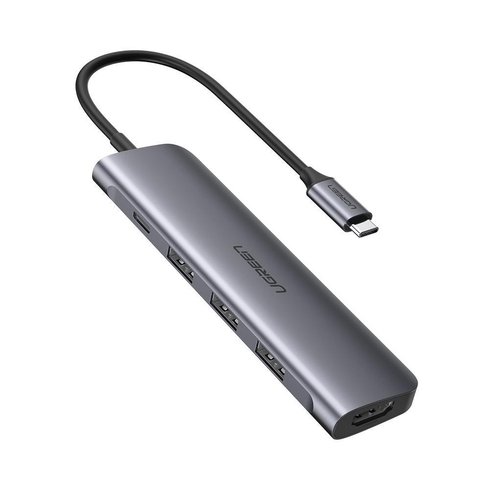 UGREEN. USB концентратор 5 в 1 (хаб), 3 х USB 3.0, HDMI, PD (50209) - купить с доставкой по ...