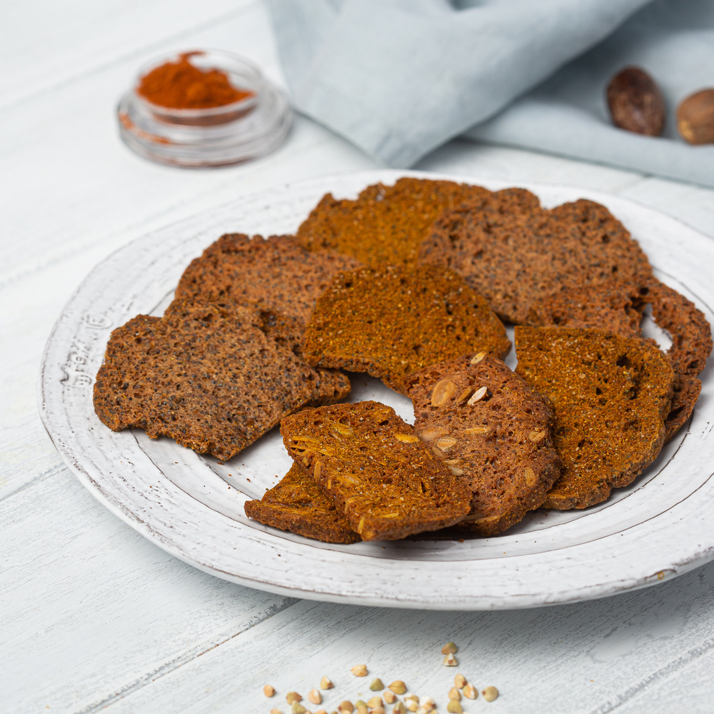 Слайсы GrechkaBread из зеленой гречки, без глютена, сахара и дрожжей ...