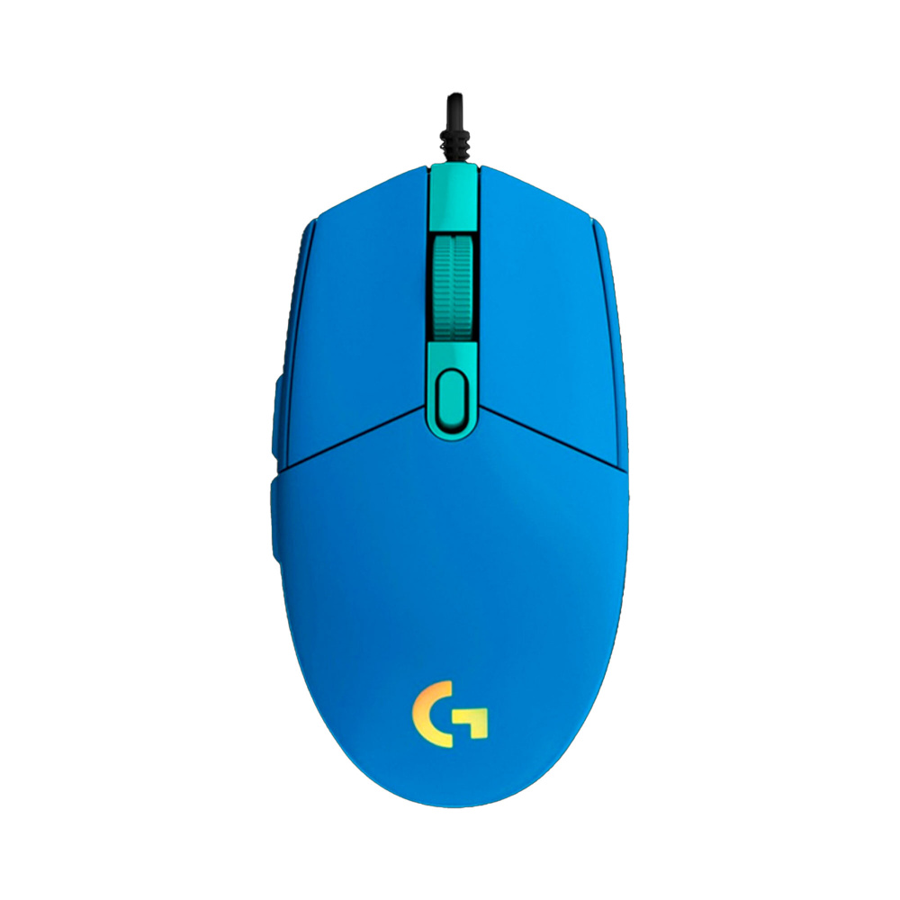 Игровая мышь проводная Logitech Lightsync, голубой - купить по выгодной ...
