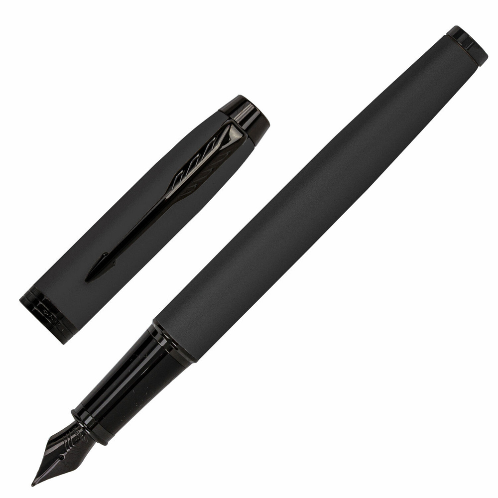 Ручка перьевая подарочная паркер Parker IM Achromatic Black Bt, корпус ...