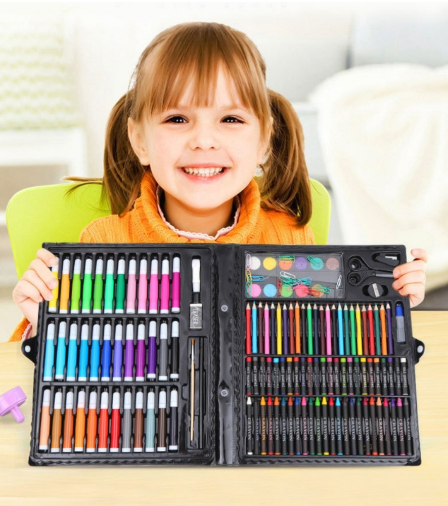 Набор для творчества и рисования разных цветов Art Set "Чемоданчик ...