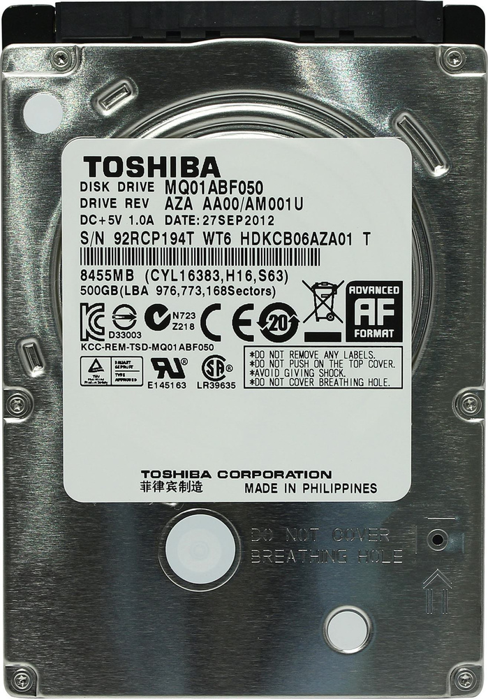 500 ГБ Внутренний жесткий диск Toshiba MQ (MQ01ABF050) - купить по ...