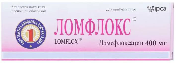 Ломфлокс, таблетки покрытые пленочной оболочкой 400 мг, 5 штук — купить ...