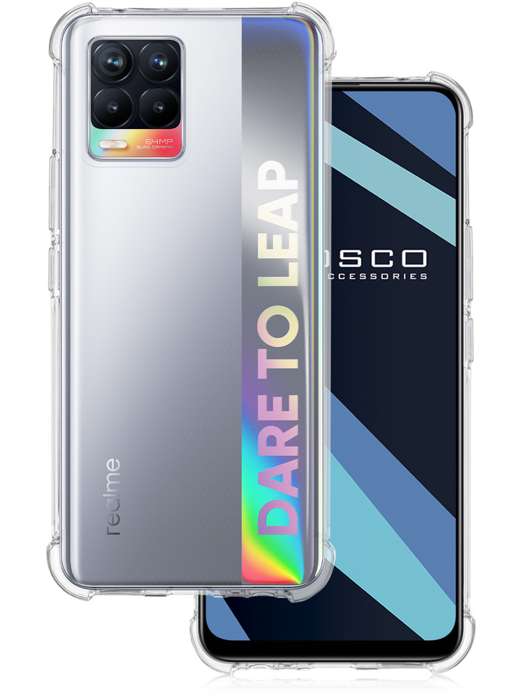 Качественный силиконовый чехол ROSCO для Realme 8 и 8 Pro (Реалми 8 и 8 ...