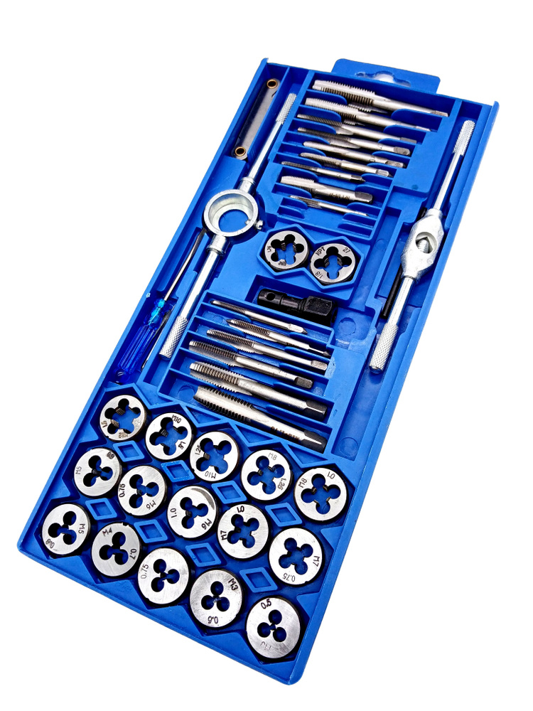 Набор плашек и метчиков 40 предметов, метчики для нарезания резьбы ...