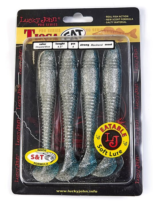 Виброхвост для рыбалки Lucky John Pro Series TIOGA FAT 4.5in (11.40 ...